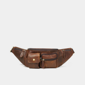 Leather Fanny Pack for Men - Brown – The Real Leather Company