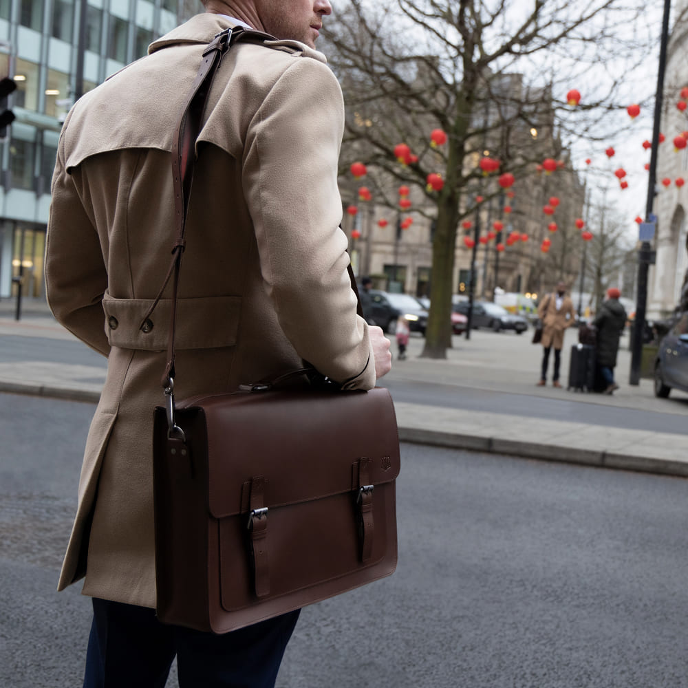 The Heritage | Leather Messenger Bag for Men – The Real Leather Co.
