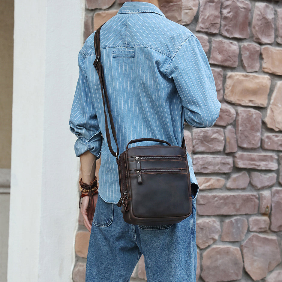 Leather Crossbody Bags for Men – The Real Leather Company