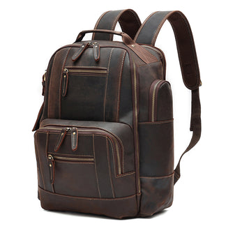 Brown Leather Laptop Backpack for Work for Men – The Real Leather Company