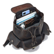 Leather Drawstring Backpack - Large Top Grain Leather Rucksack – The ...